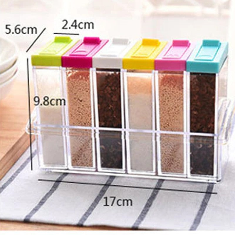 6 Units Transparent Spices Container – Frakin Store