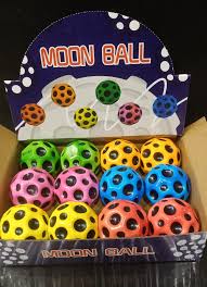 Pack of 3 Enigma- Bouncy Ball Playable Moon Shape Porous Bouncy Ball K ...